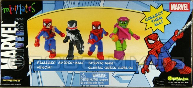 Minimate Database: Damaged Spider-Man & Venom & Spider-Man & Classic ...
